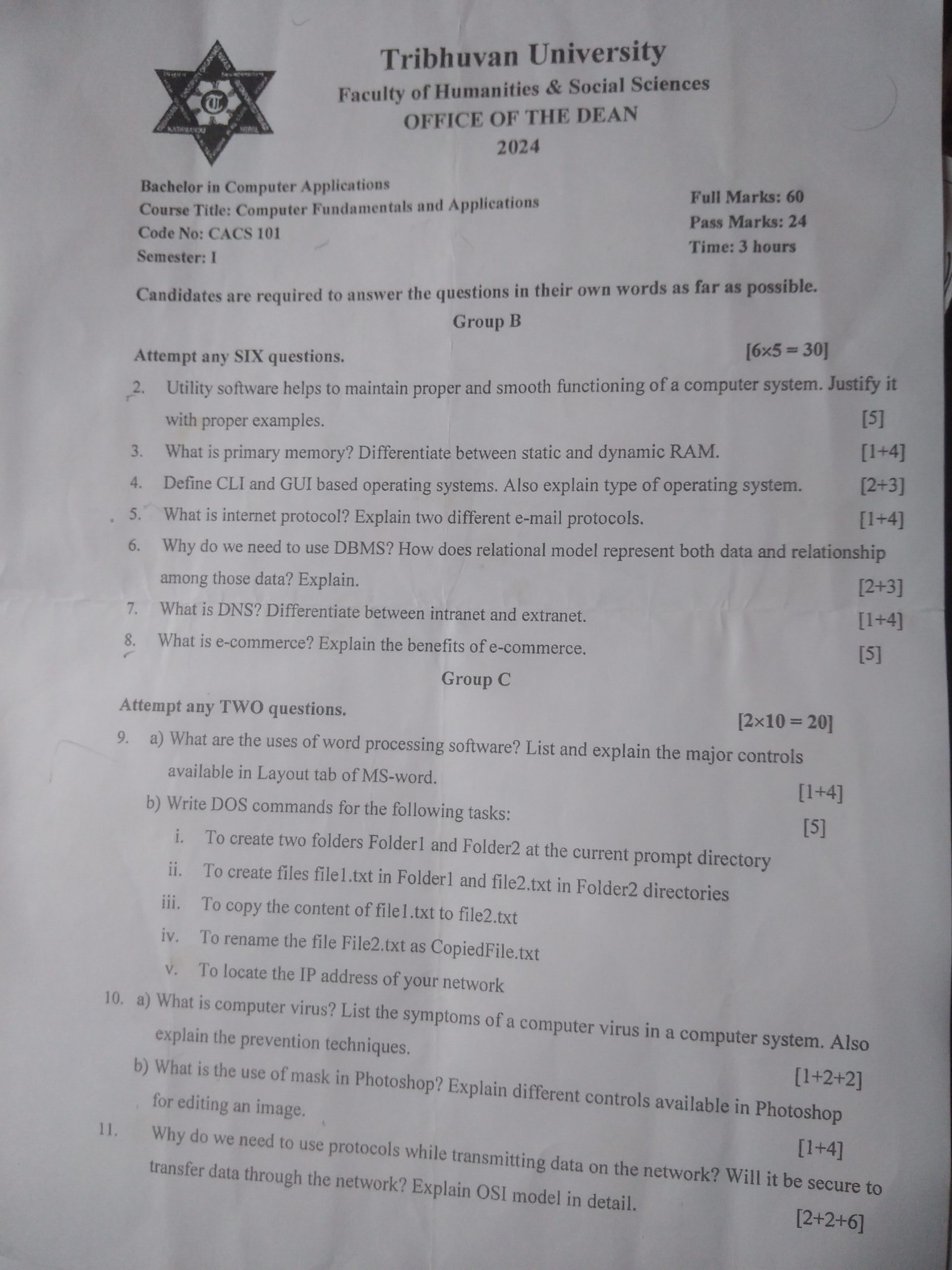 CFA-Tribhuvan-University(TU)-BCA-Question-Paper-2024-BCA-1st-Semister ...